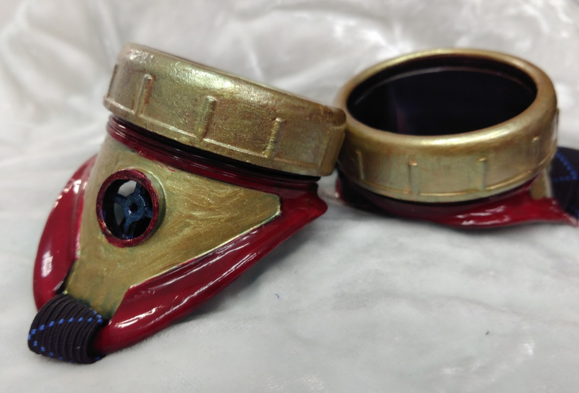 Painted Goggles- Iron Man colors - Cloak & Dagger Creations
