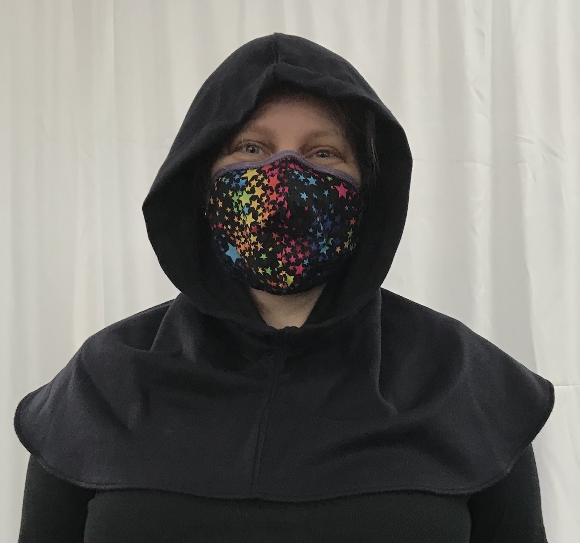 H286 - Hooded Cowl in Deep Blue Cashmere/Wool Blend - Cloak & Dagger ...