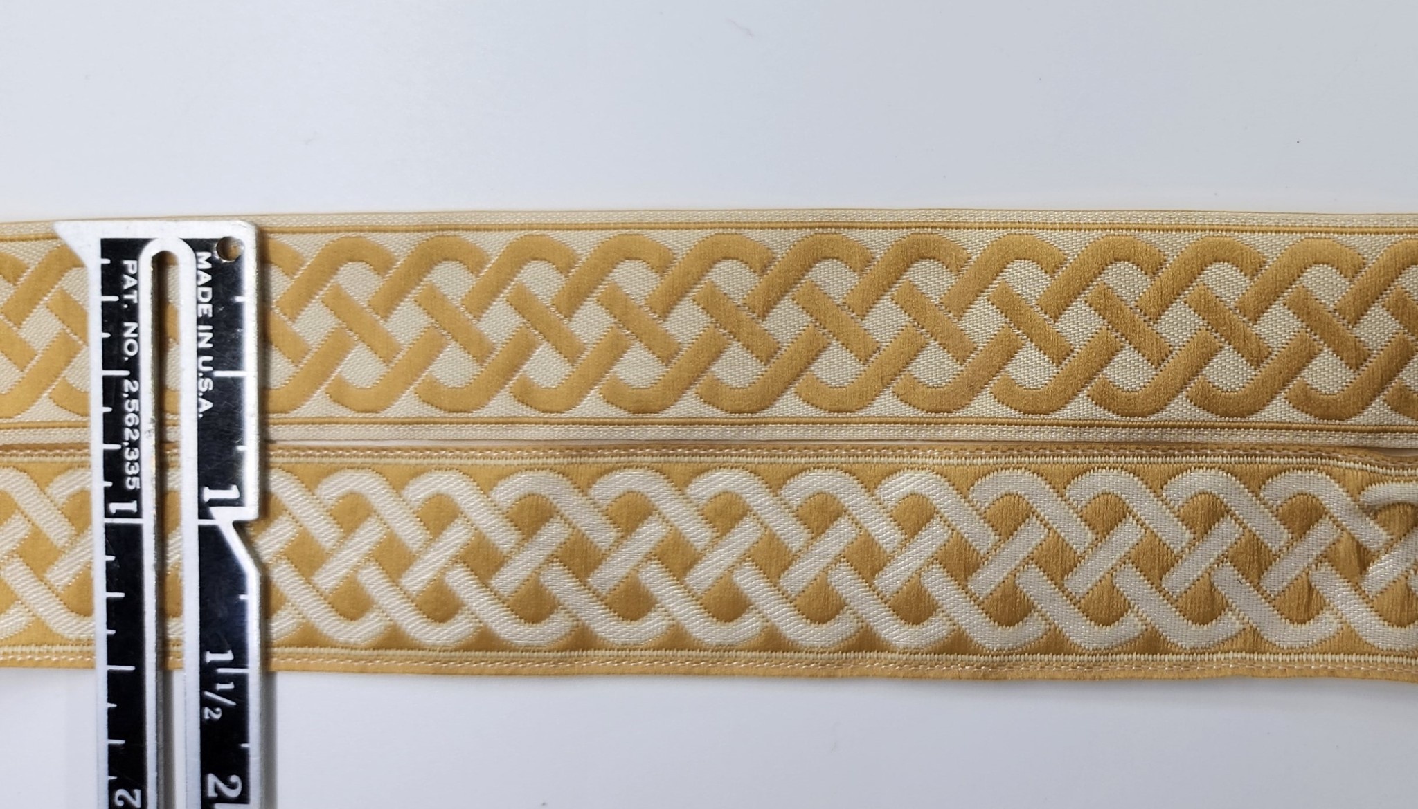 3 Strand Celtic Braid Trim, Tan on Natural - Large - Cloak & Dagger ...