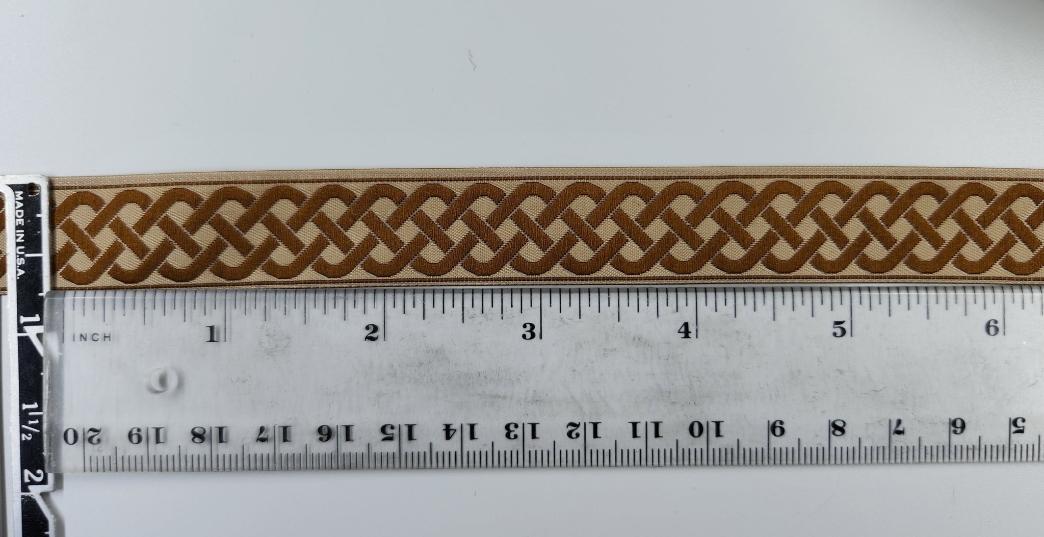 3 Strand Celtic Braid Trim, Brown on Tan - Medium - Cloak & Dagger ...