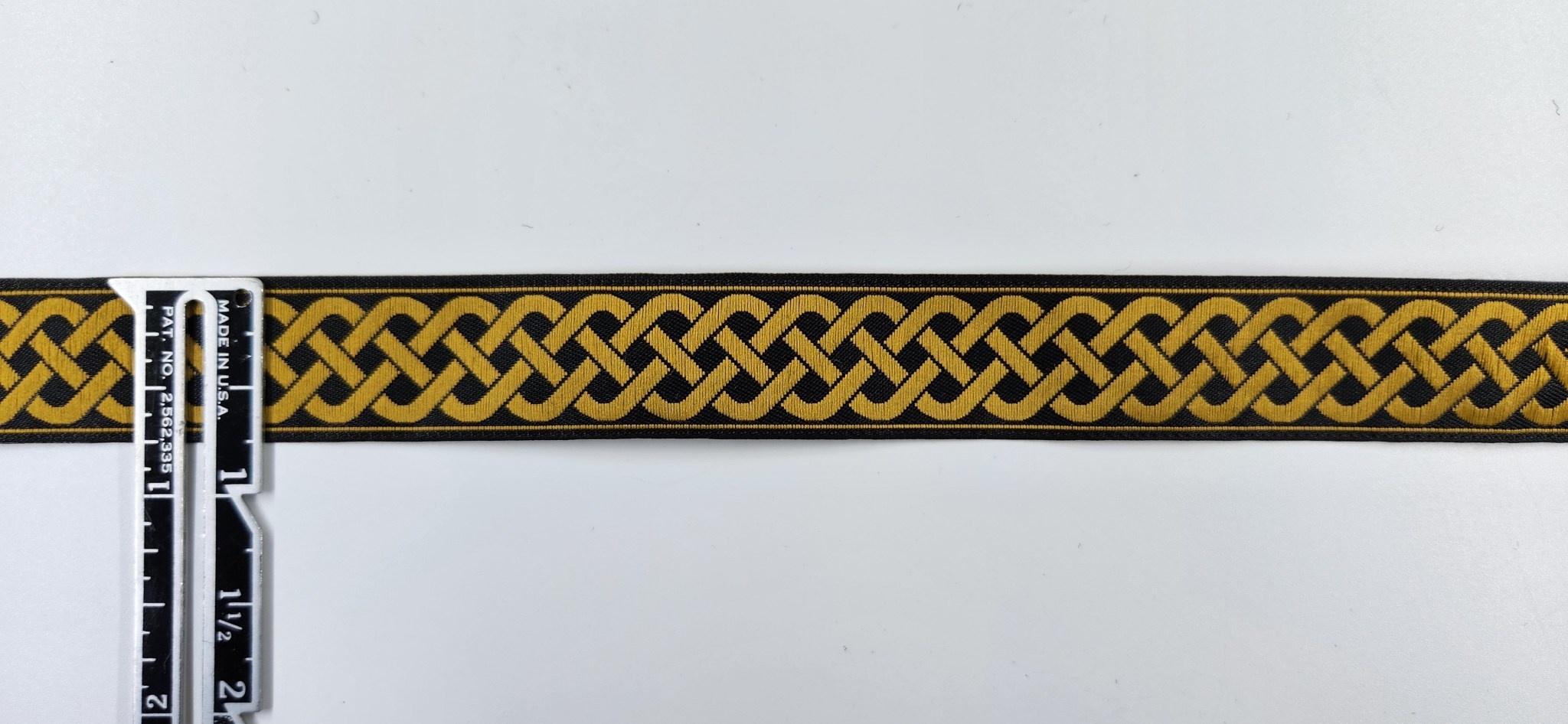 3 Strand Celtic Braid Trim, Amber on Black - Medium - Cloak & Dagger ...