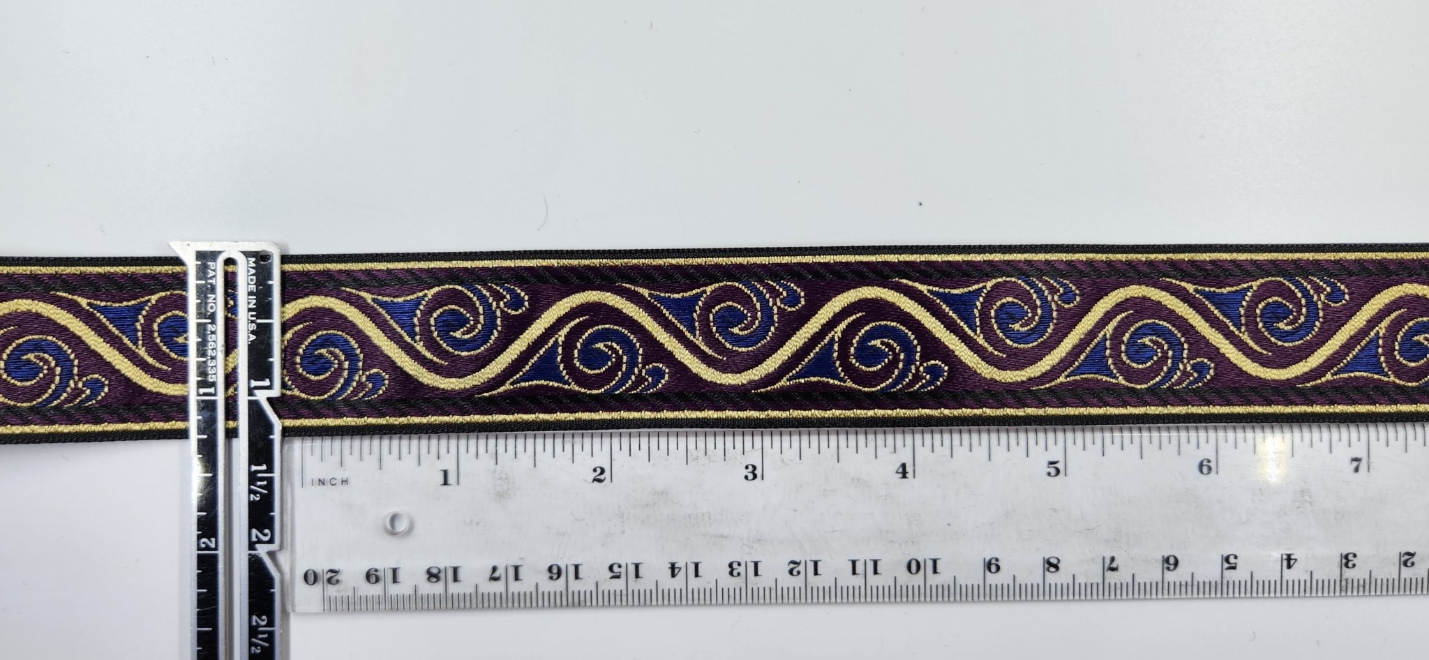 Stylized Swirl Trim, Gold/Purple - Cloak & Dagger Creations