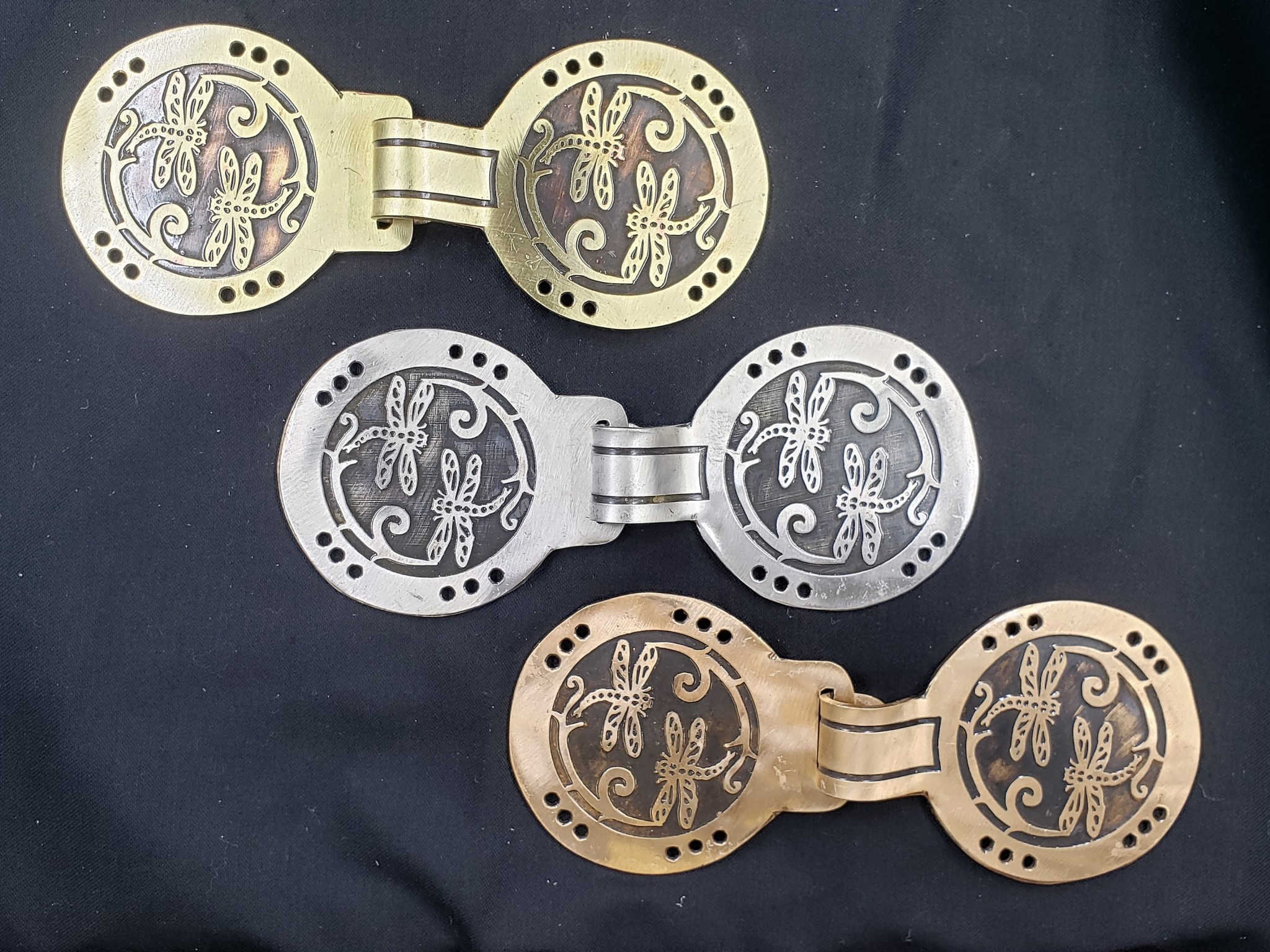 Double Dragonfly Cloak Clasp - Cloak & Dagger Creations