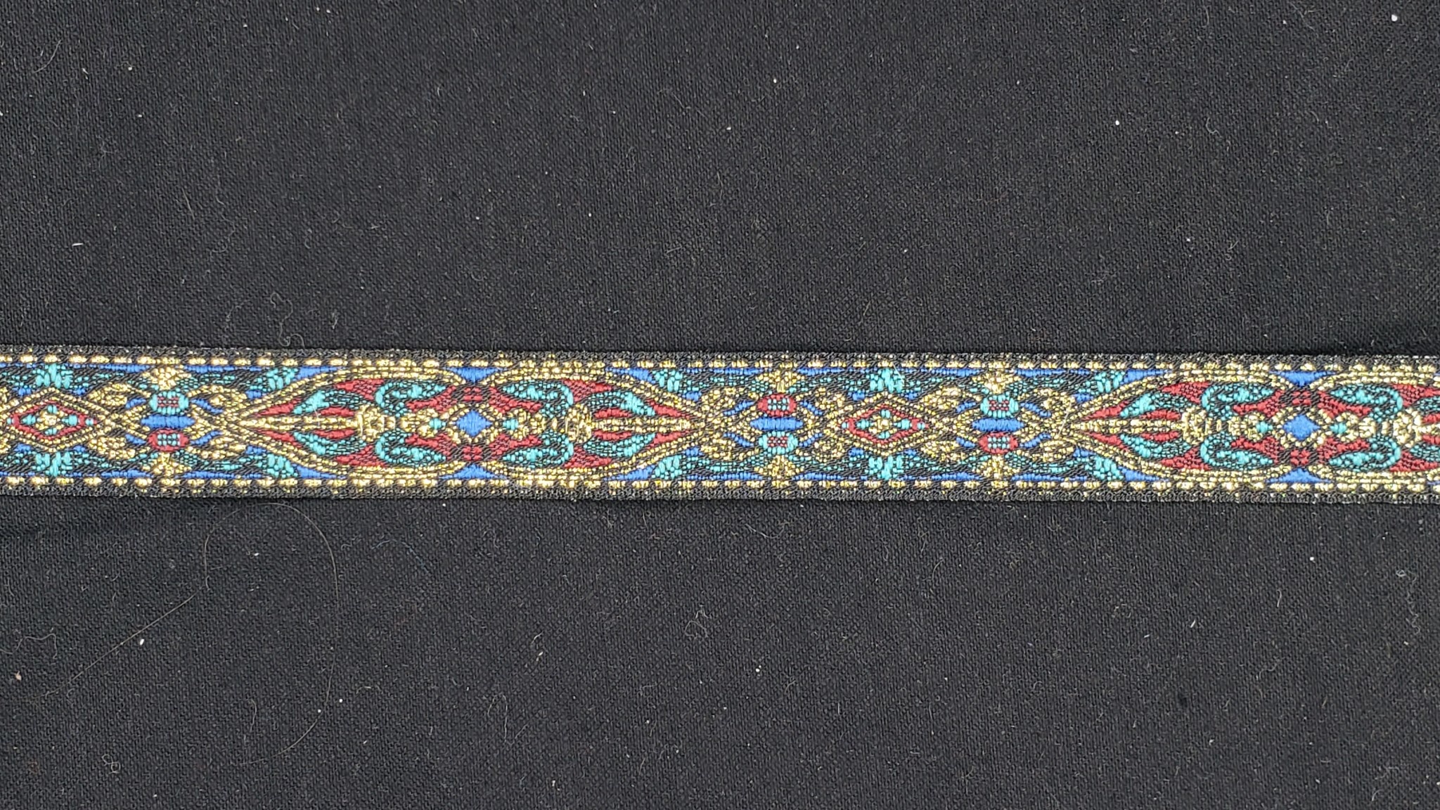 Florentine Trim, Gold/Blue/Red - Narrow - Cloak & Dagger Creations