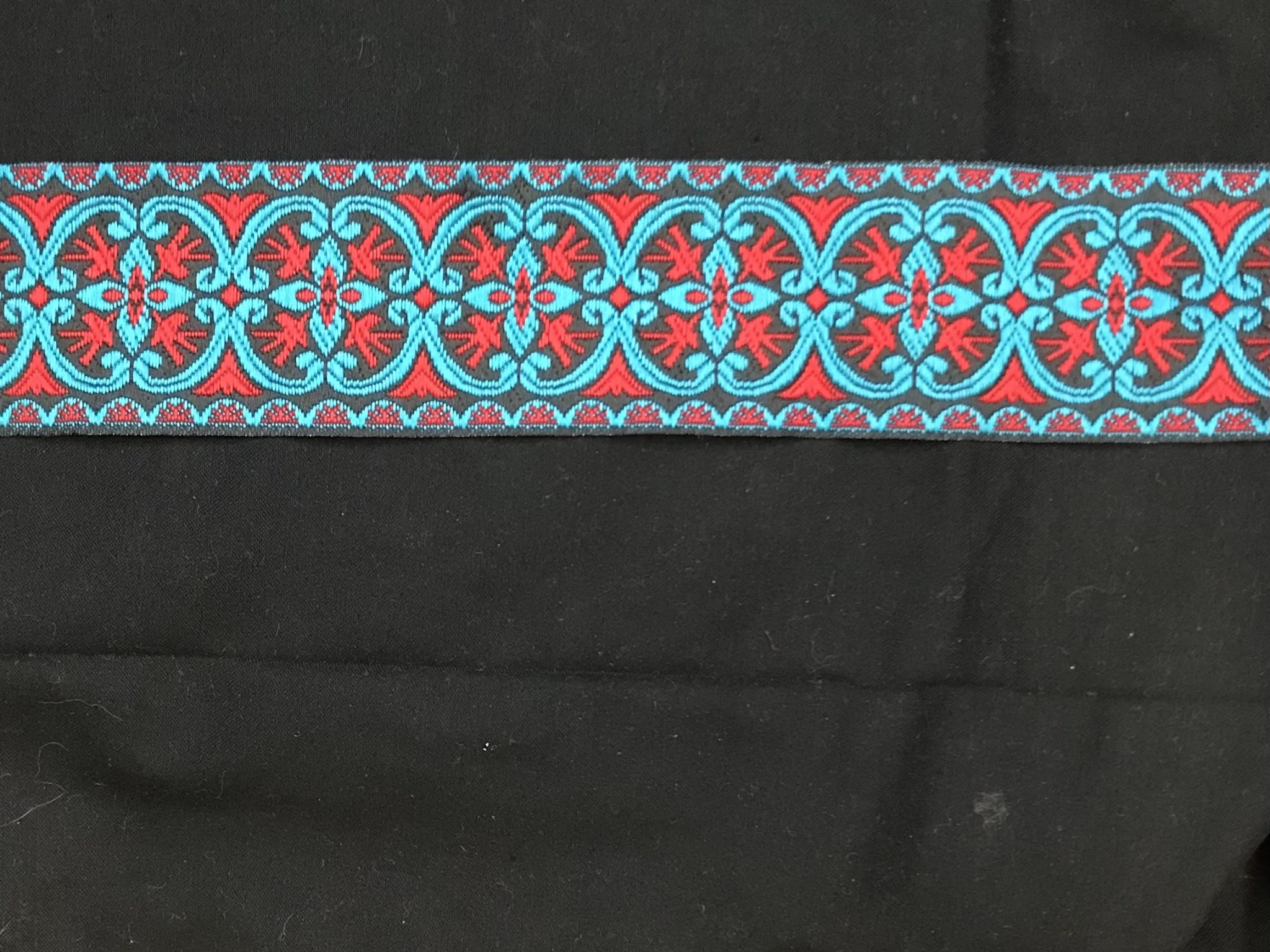 Coptic Sun Cross, Early Period, Red and Turquoise on Black - Cloak ...