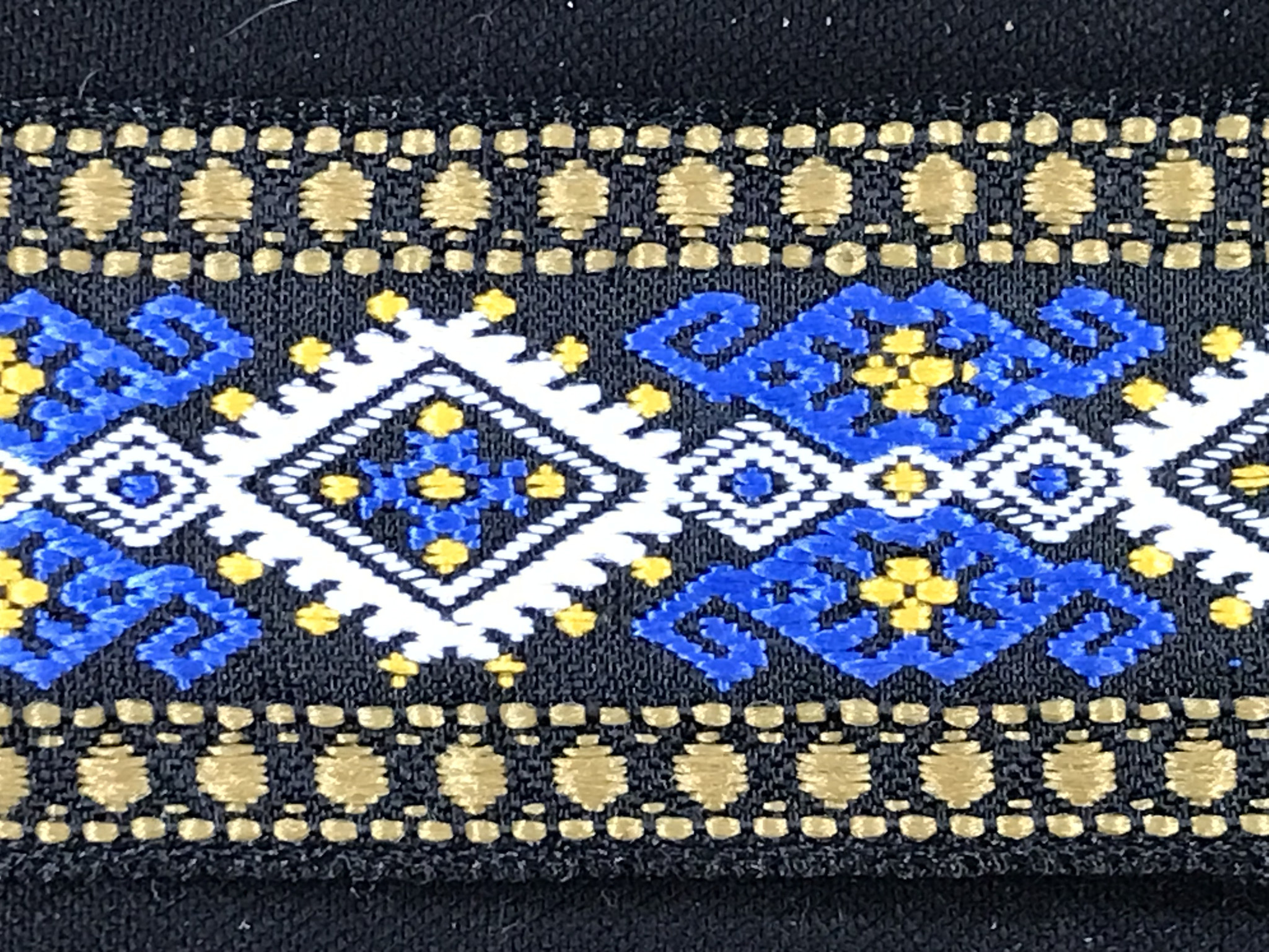 White Bordered Diamonds - Light Blue and Amber - Cloak & Dagger Creations