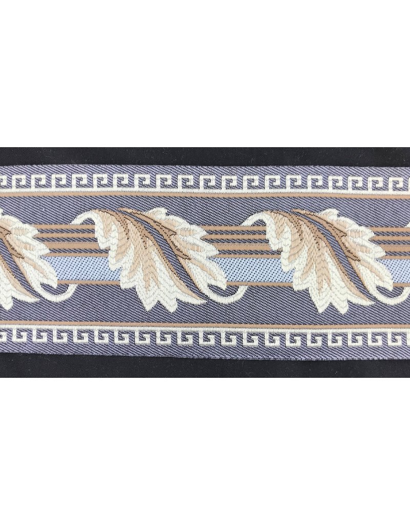 Greek Key Acanthus Wide Trim, Grey and Brown - Cloak & Dagger Creations