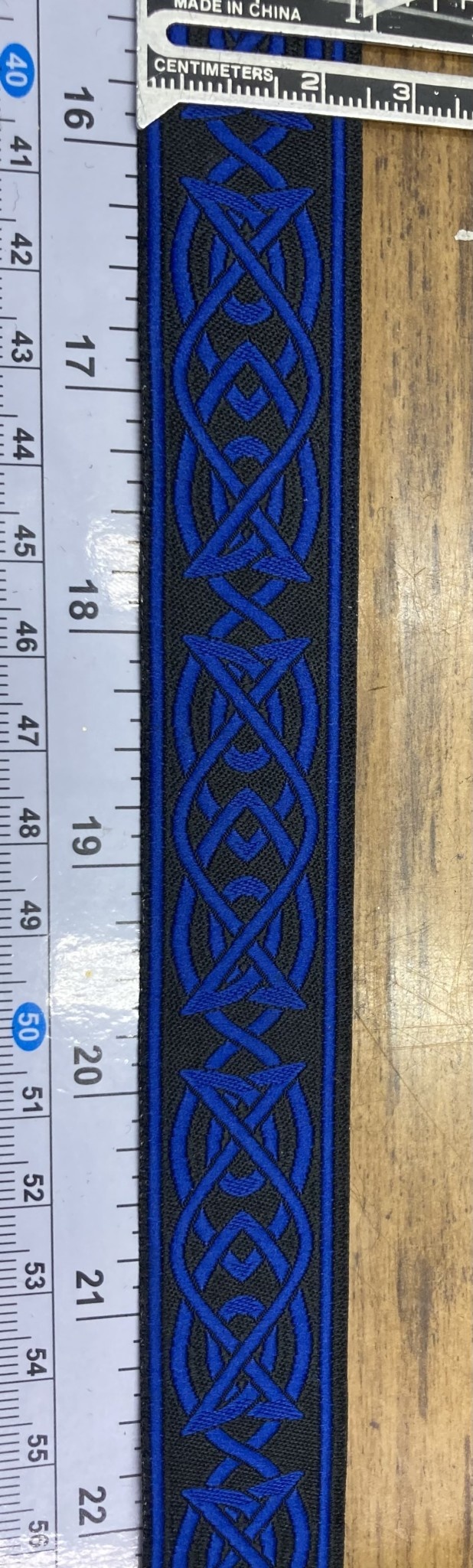 Saxon Knot (Celtic Fish) Blue on Black - Cloak & Dagger Creations