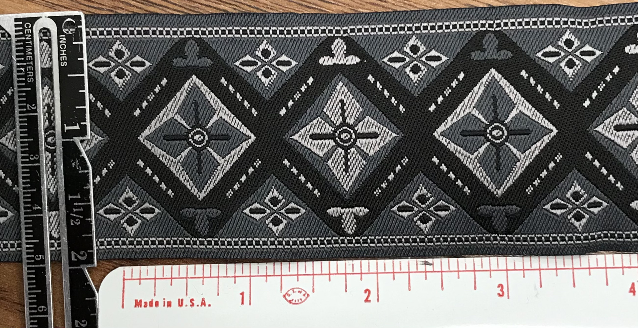 Bullseye Flower Cross in White & Grey on Black Trim - Cloak & Dagger ...