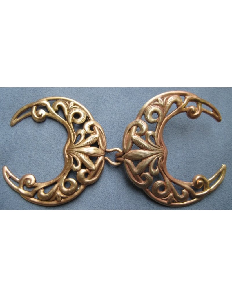 Filigree Crescent Cloak Clasp - Bronze Tone Plated - Cloak & Dagger ...