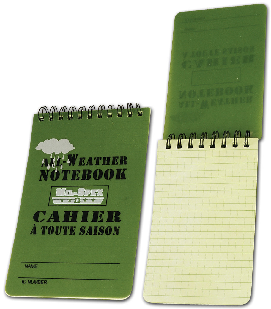 Waterproof Tactical Notebook 3X5 MIL-SPEX - Army Supply Store Military