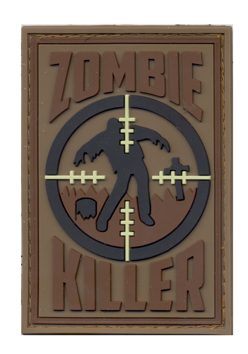 patch zombie killer pvc brun velcro - Surplus D'Armée Général