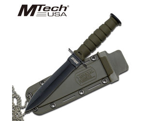 Couteau Mini Tactical Lame Fixe Chaîne de cou - Surplus D'Armée Général