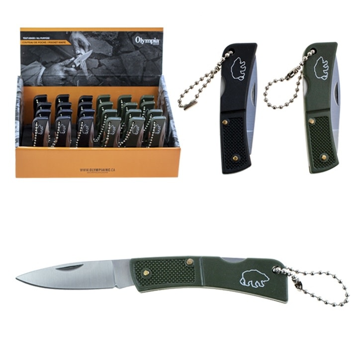 Mini Couteau de Poche Olympia Olive-Noir - Surplus D'Armée Général