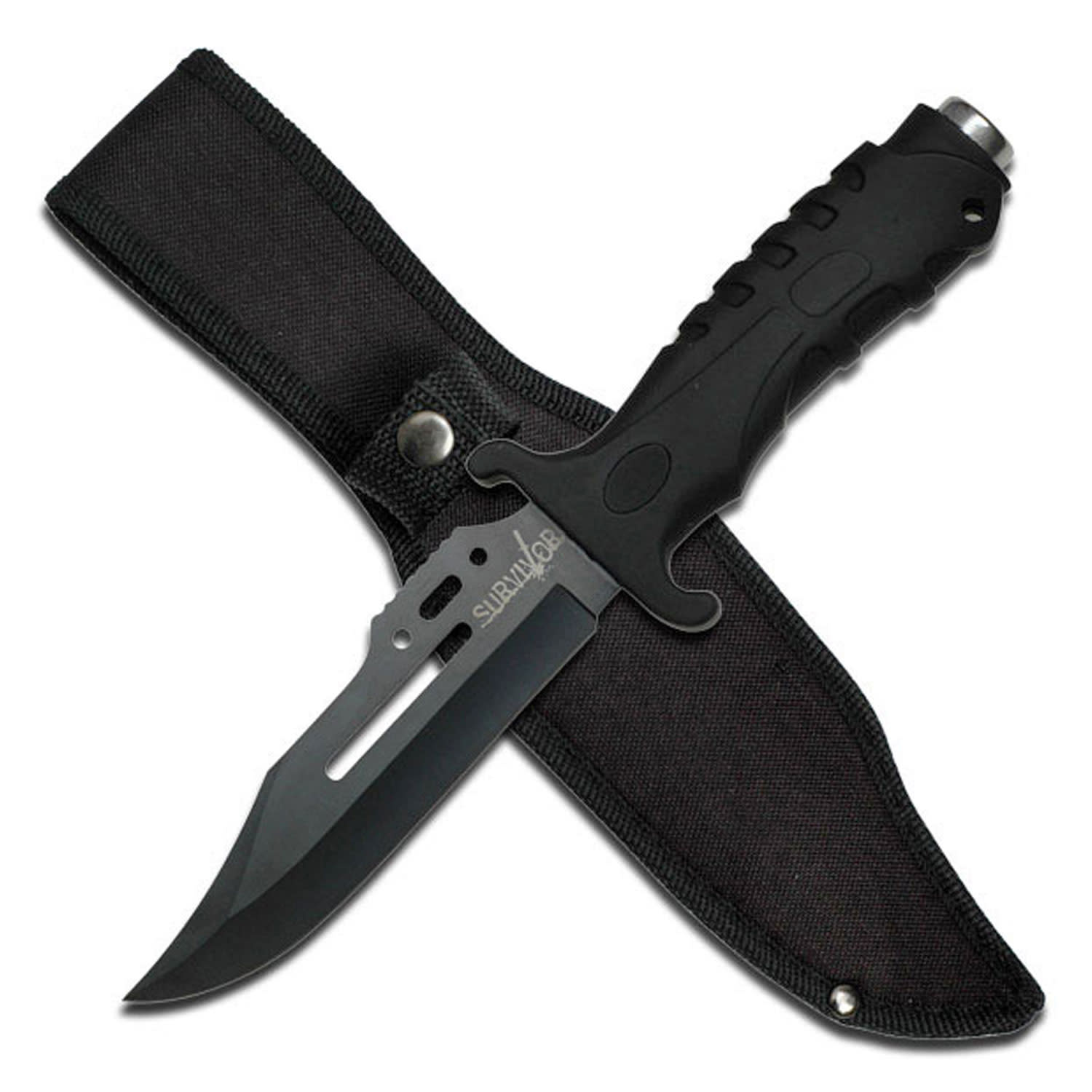Couteau Lame Fixe Acier Inox Survivor - Surplus D'Armée Général