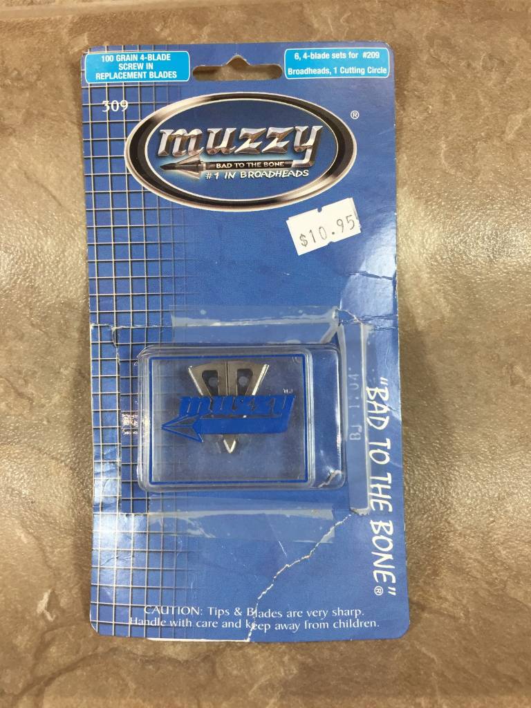 Muzzy 100gr Replacement Broadhead Blades for #209 - Eagle Firearms Ltd