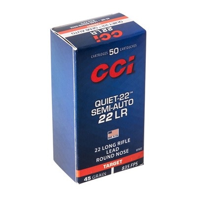 CCI 975CC Semi-Auto "Quiet 22" Rimfire Ammo 22 LR, 45 Gr, LRN, 50 ...