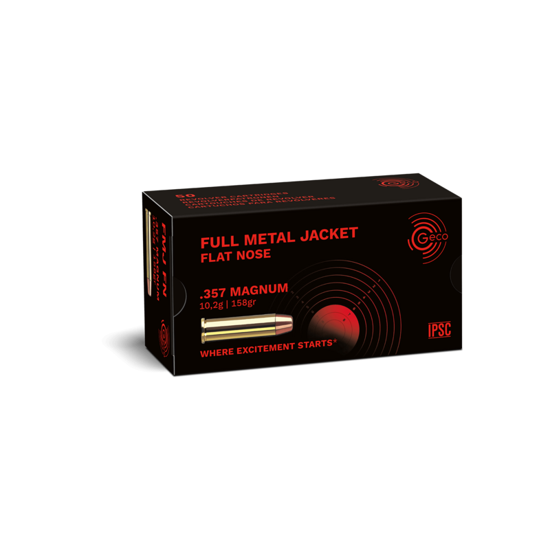 Geco 357 Mag 158gr FMJ FN 50rds (2317720) - Eagle Firearms Ltd