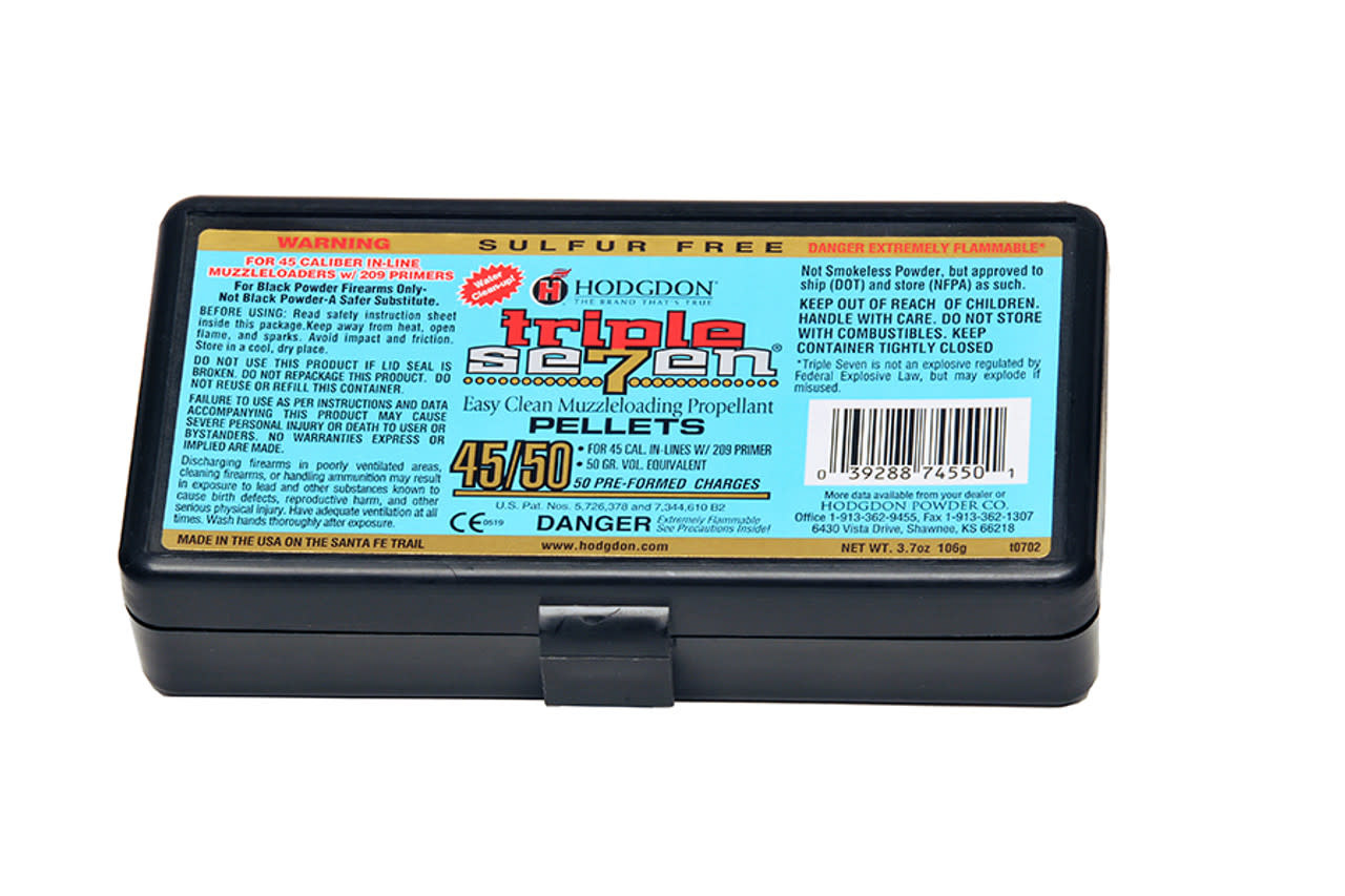 Hodgdon Triple Seven 45cal 50gr Muzzleloading Pellets 50ct. (T74550 ...