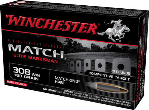Winchester Match Elite Marksman 308 Win 169gr Matchking HPBT (S308M2 ...