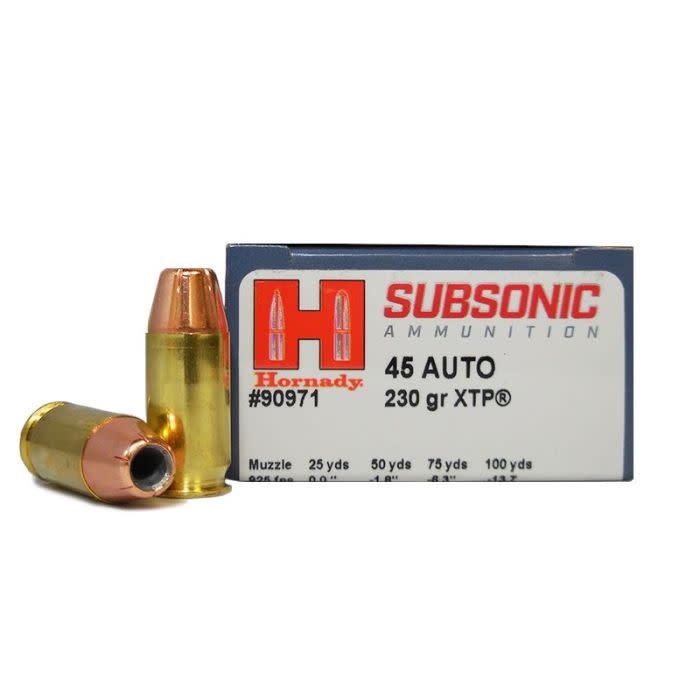 Hornady Subsonic 45 ACP 230gr XTP 20rds (90971) - Eagle Firearms Ltd