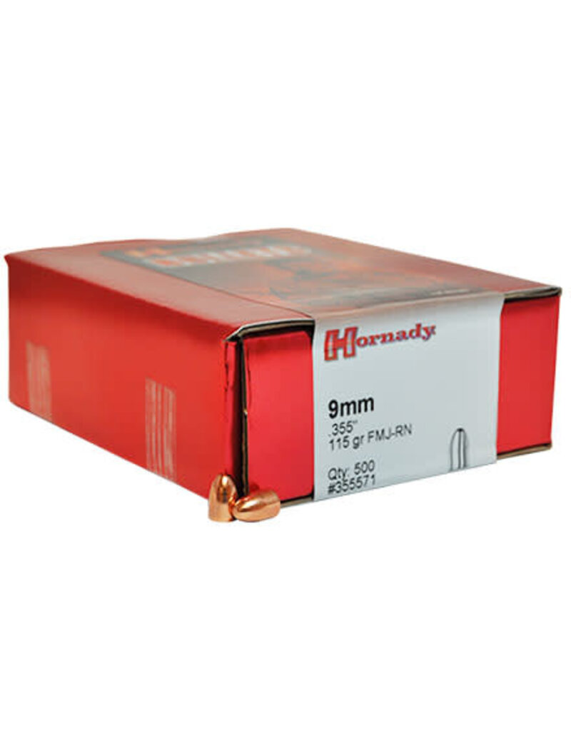 Hornady .355 dia. 9mm 115gr FMJ RN 500ct. (355571) - Eagle Firearms Ltd