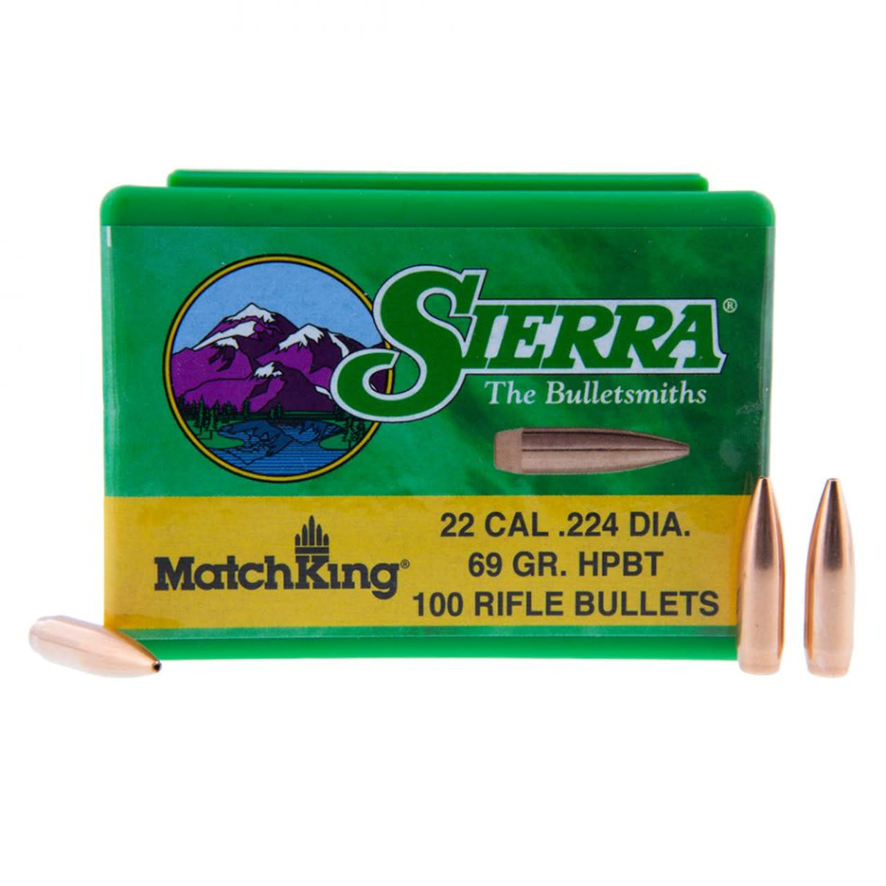 Sierra .224 dia. 22cal 69gr HPBT Match 500ct. (1380C) - Eagle Firearms Ltd