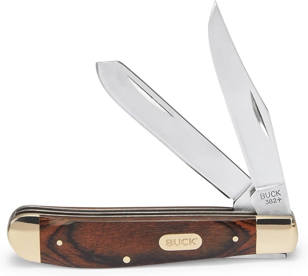 Buck Trapper 2 Blade Wood Pocket Knife - Eagle Firearms Ltd