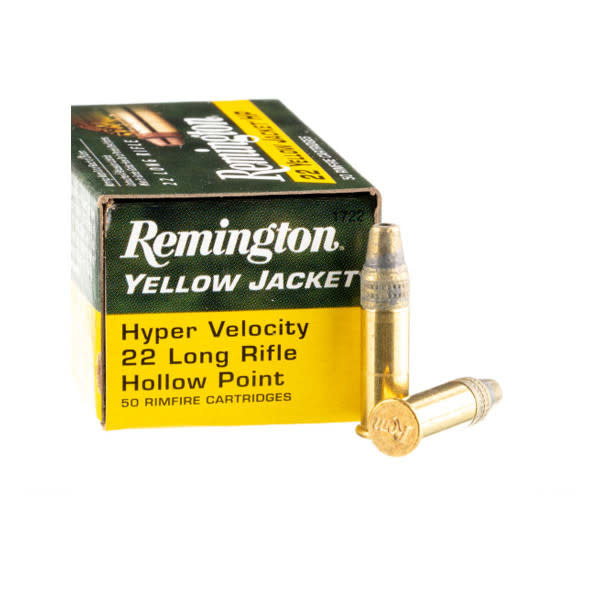 Remington Yellow Jacket Hyper Velocity 22 LR 33gr TCHP 50rd box (21074 ...