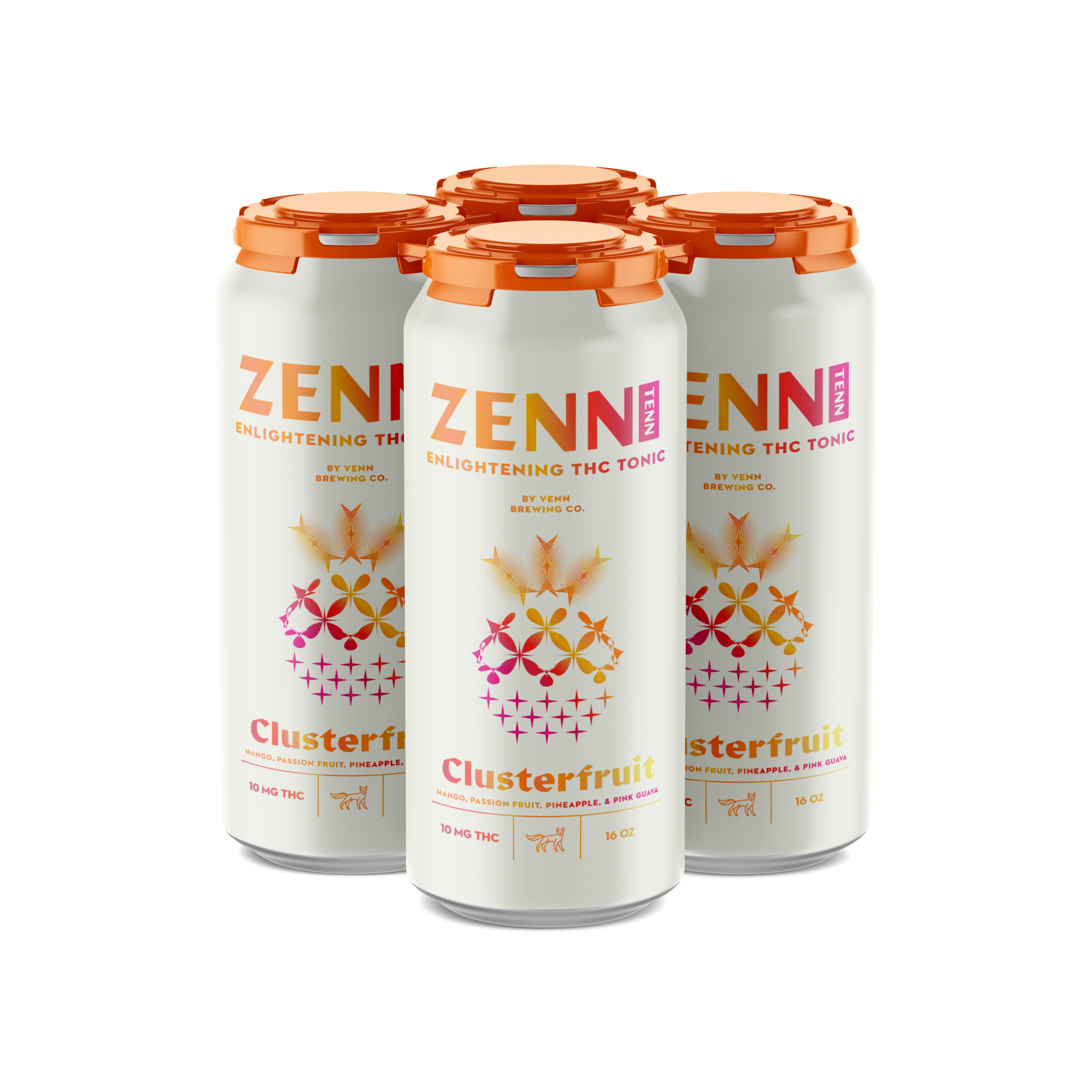 Venn Brewing Venn Zenn TENN Clusterfruit 10MG THC 4 can - Elevated Beer ...