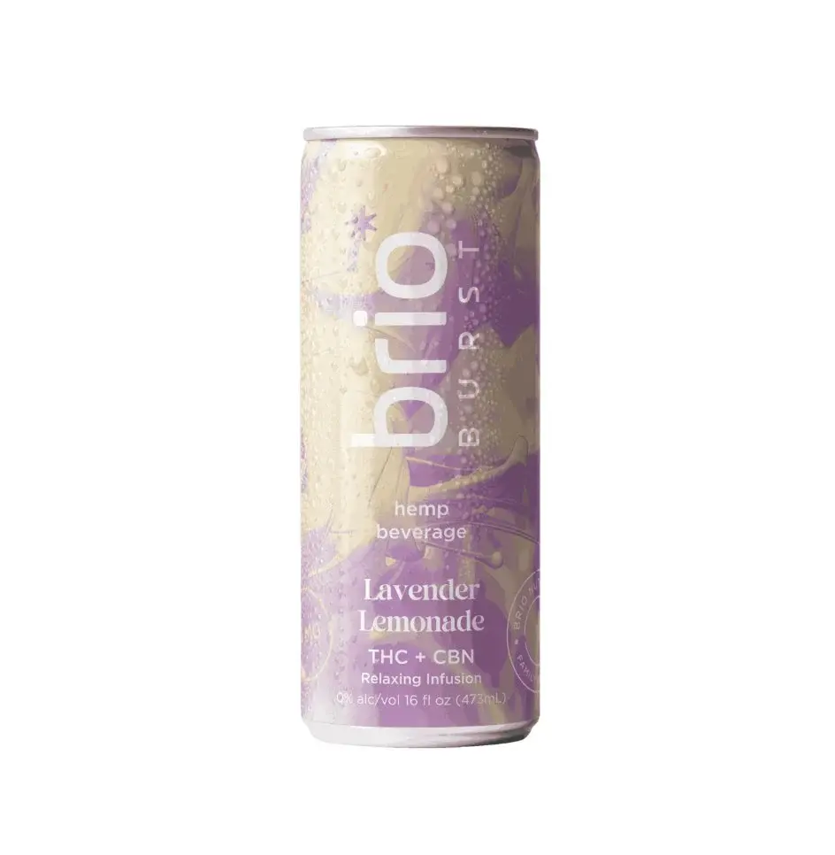 Brio THC Brio Burst Lavender Lemonade 10MG THC 4 can - Elevated Beer Wine