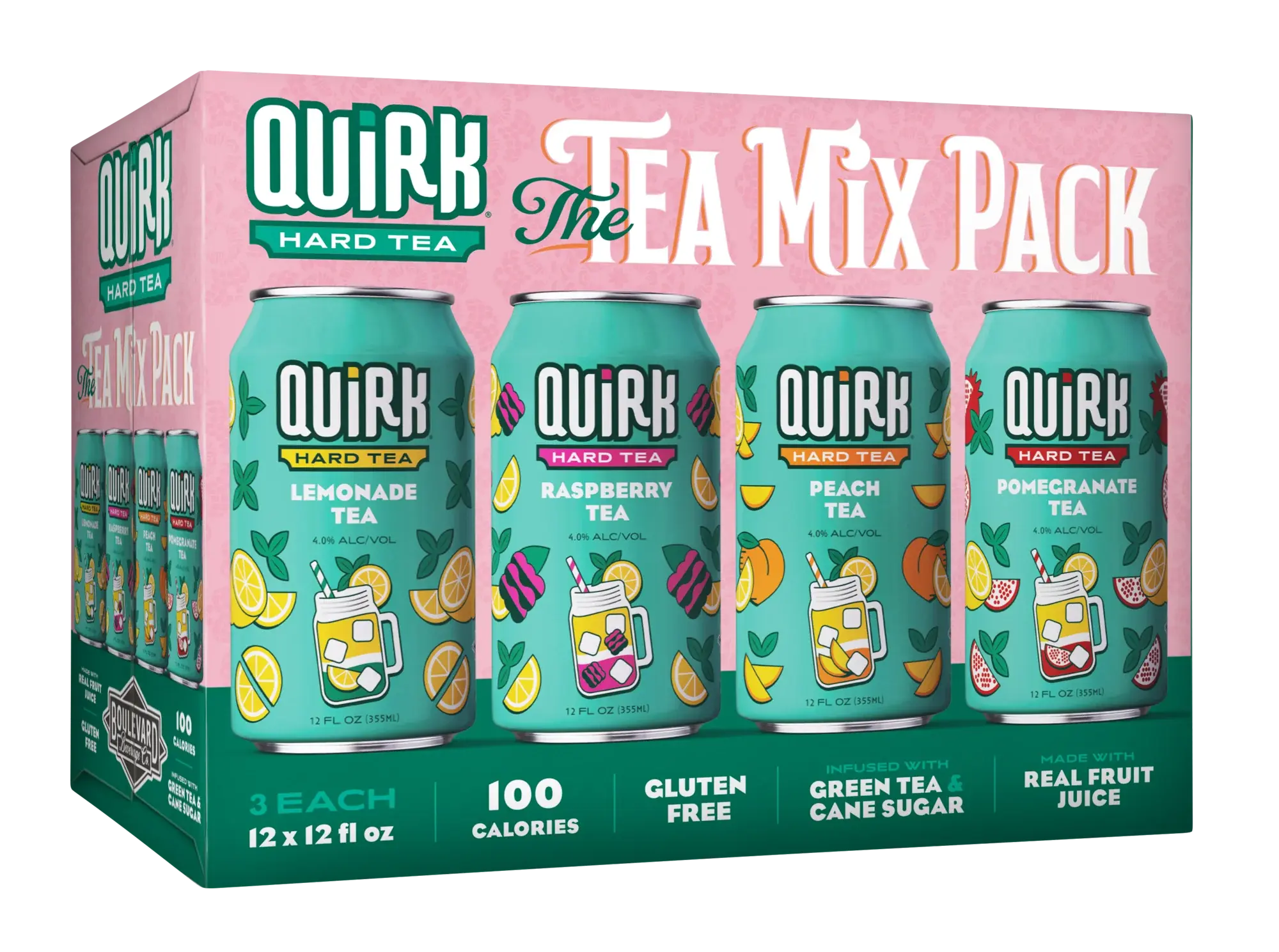 Boulevard Brewing Quirk Seltzer Tea Mix Pack Variety 12 can - Elevated ...