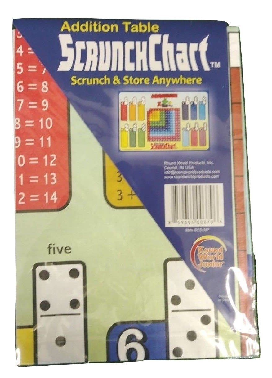 Round world Educational Scrunch Chart - Addition Table - Pow Science LLC