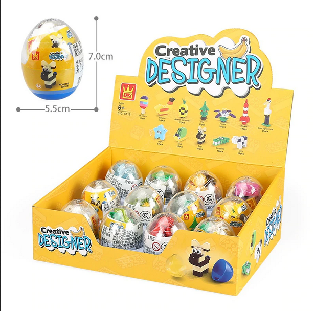 Wange Novelty Creative Designer Building Block Egg (Assorted; Sold ...