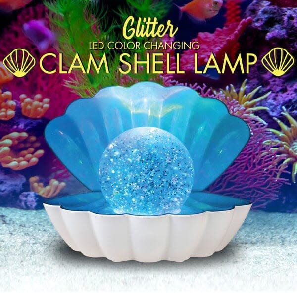 Showcase LED Color Changing Clam Shell Glitter Lamp - Pow Science LLC
