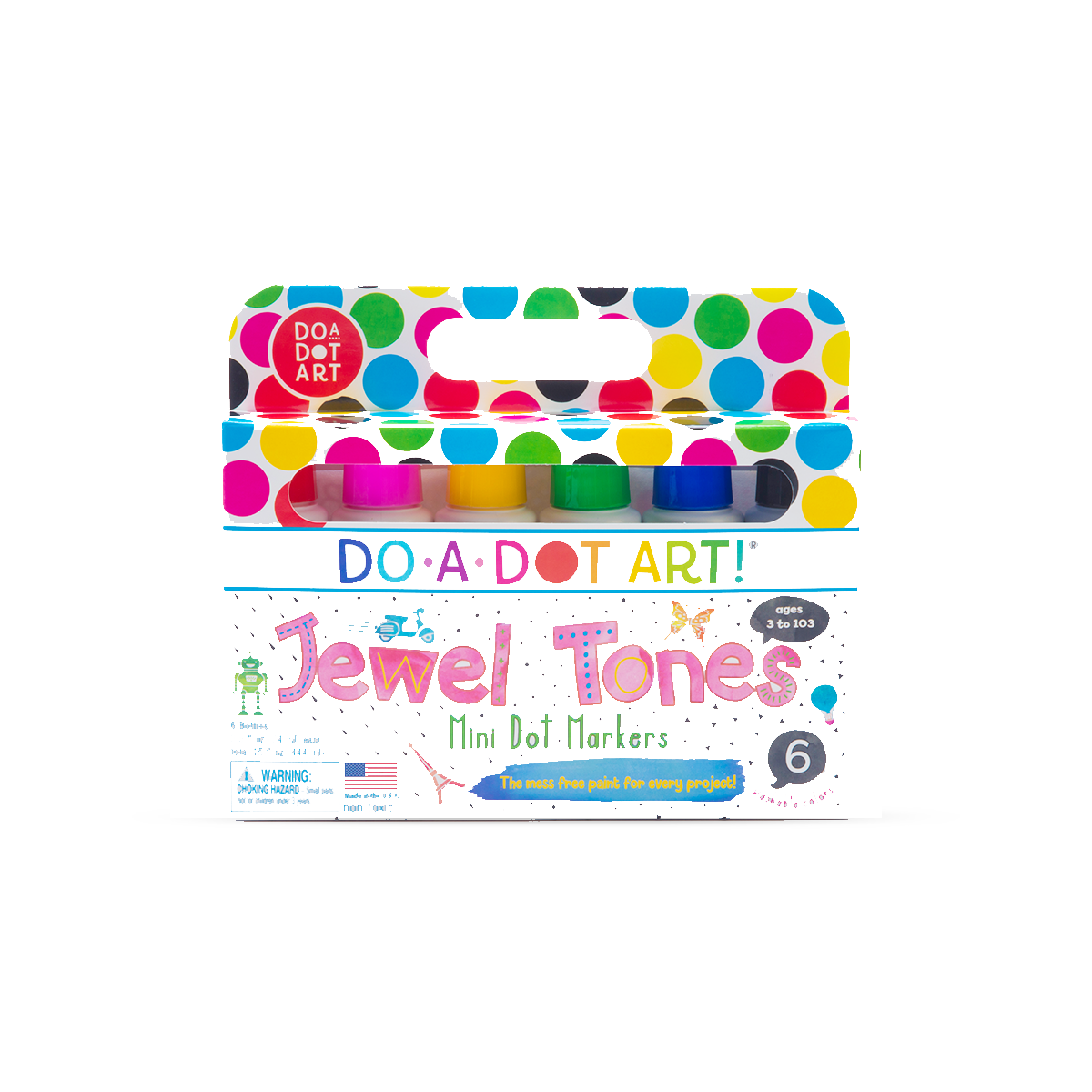 Do-A-Dot Art Do-A-Dot Art! Jewel Tones Mini Dot Markers - 6 Pack - Pow ...