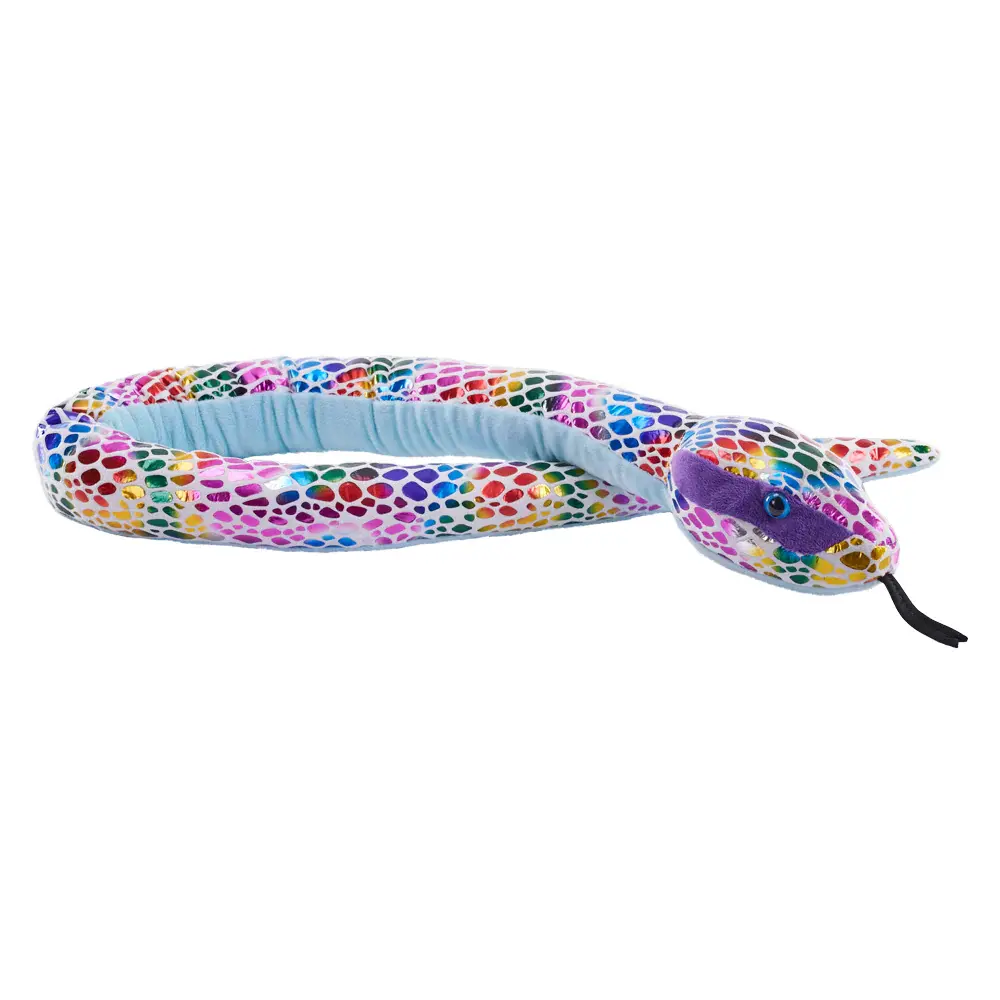 Wild Republic FoilKins Snake Plush Dotted Rainbow (54") - Pow Science LLC