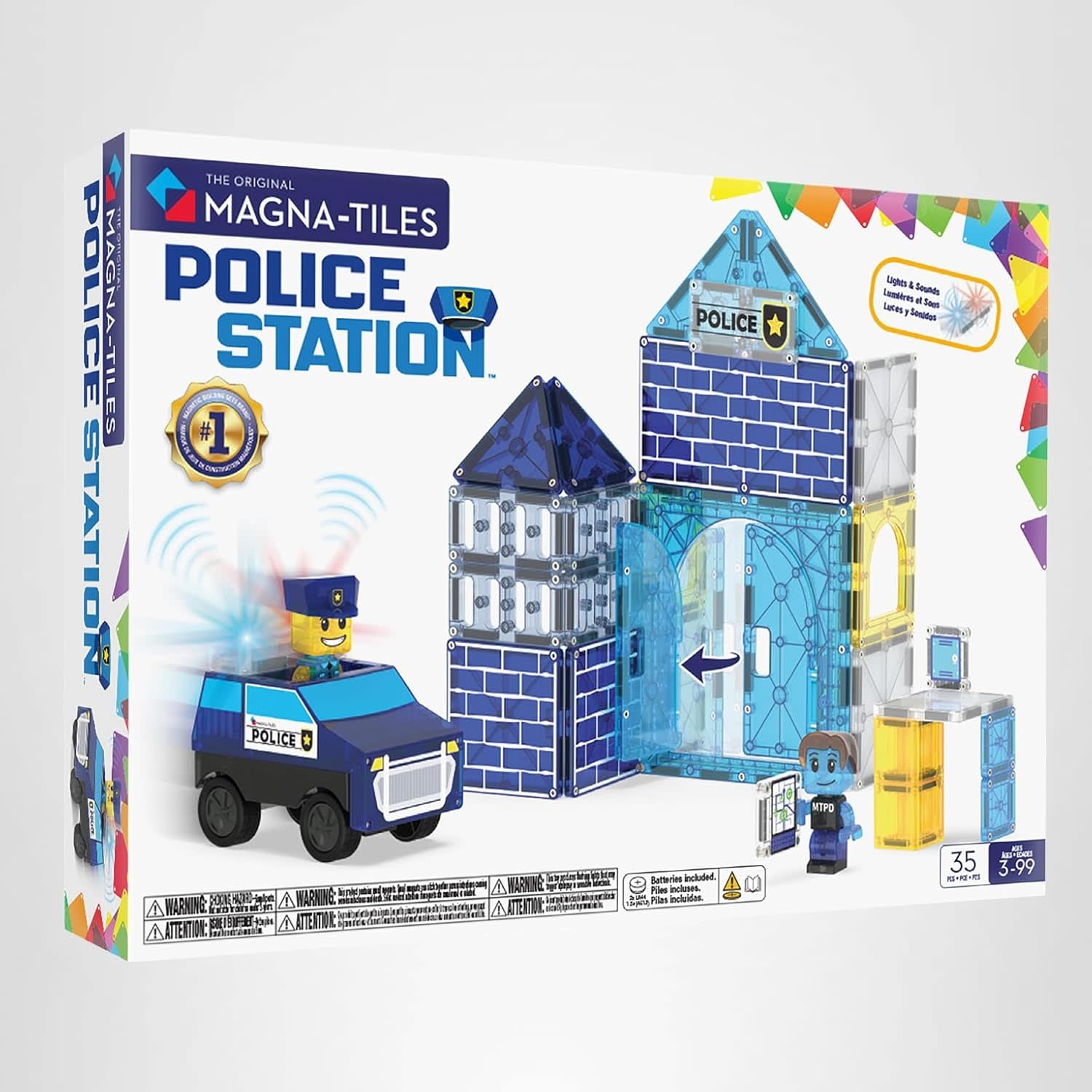 Magnatiles Magna-Tiles Police Station - Pow Science LLC