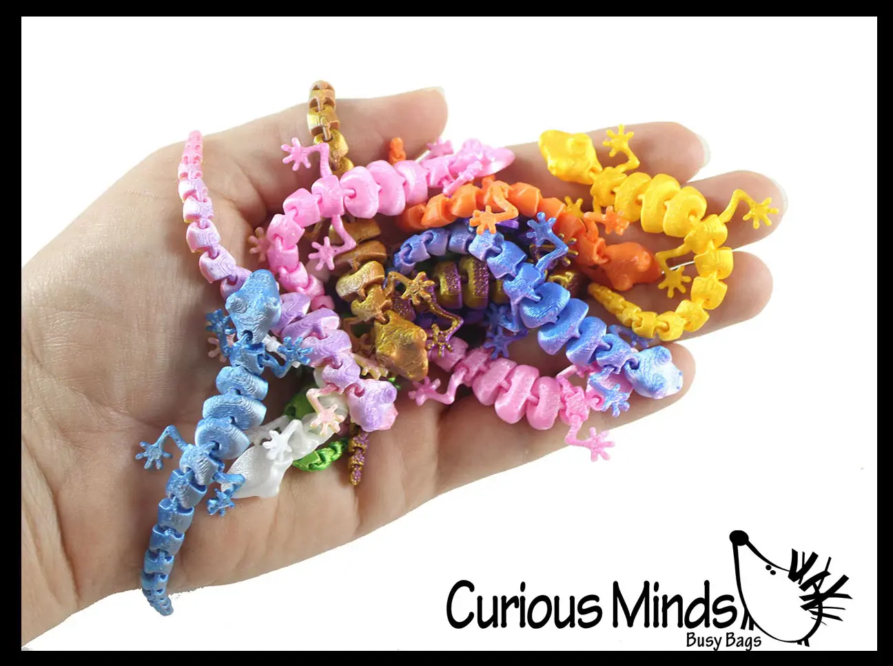 Curious Minds Toys Tiny 3D Printed Mini Gecko Lizard Wiggle Figure ...