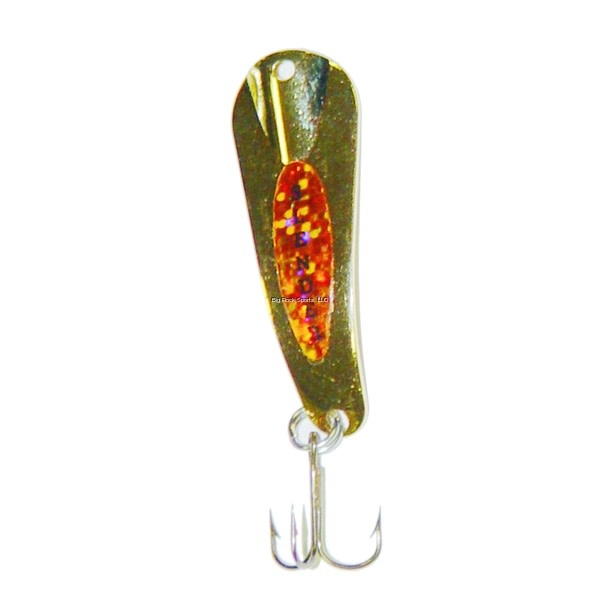 Custom Jigs SL18-P-203 Slender Spoon 1/8oz Gold/Orange - Bronson & Bronson