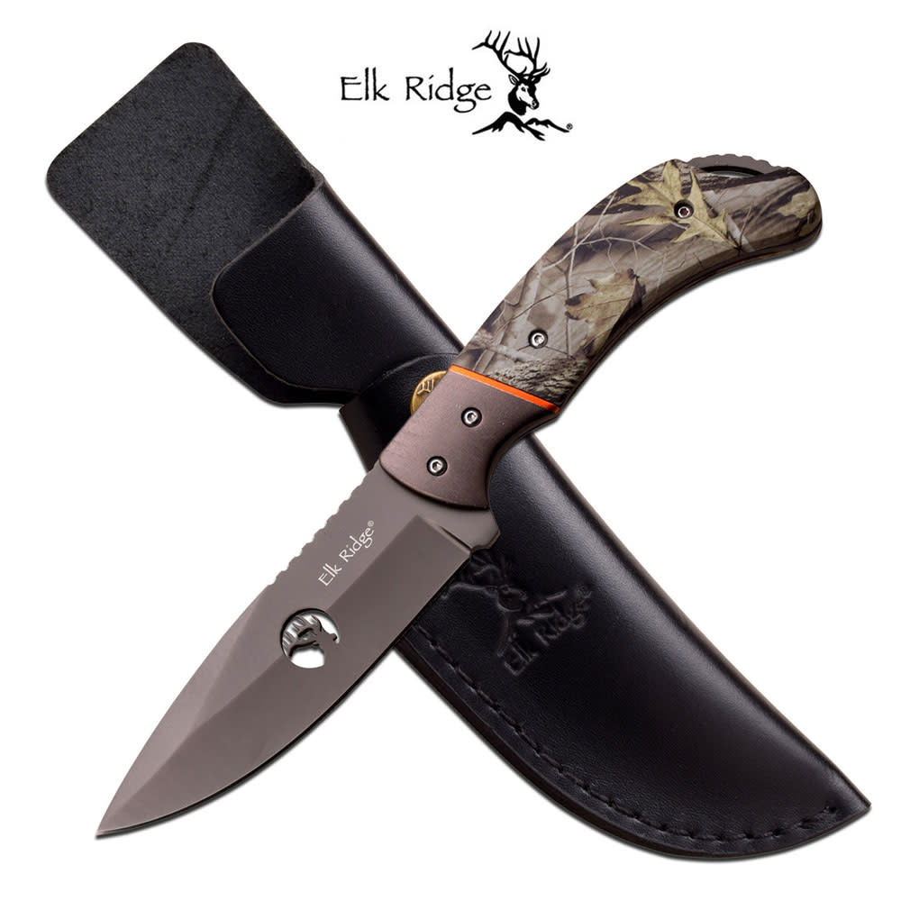 Elk Ridge ER-554CA FIXED BLADE KNIFE 7.75" OVERALL - Bronson & Bronson