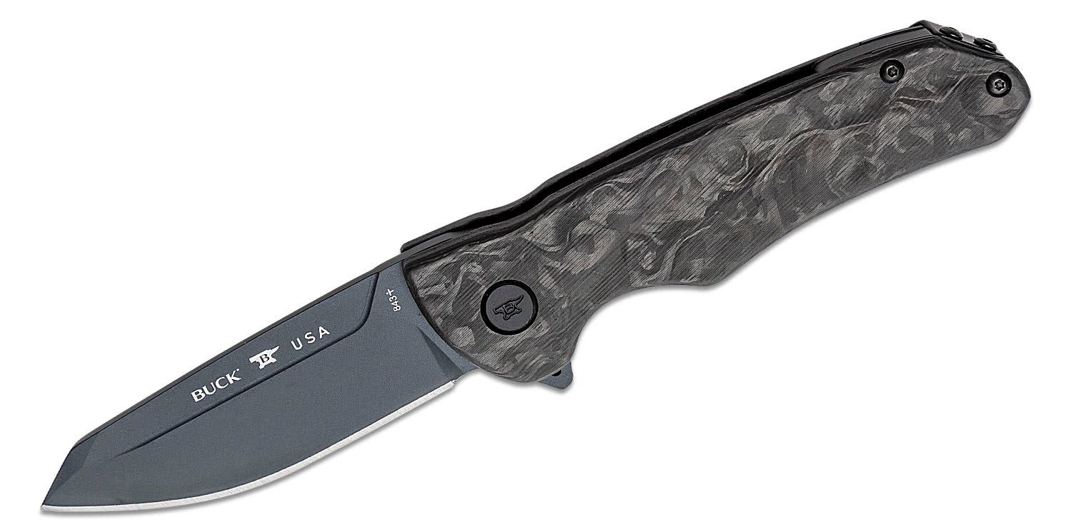 Buck 843 Sprint Ops Flipper Knife 3.125" CPM-S45VN Black Reverse Tanto ...