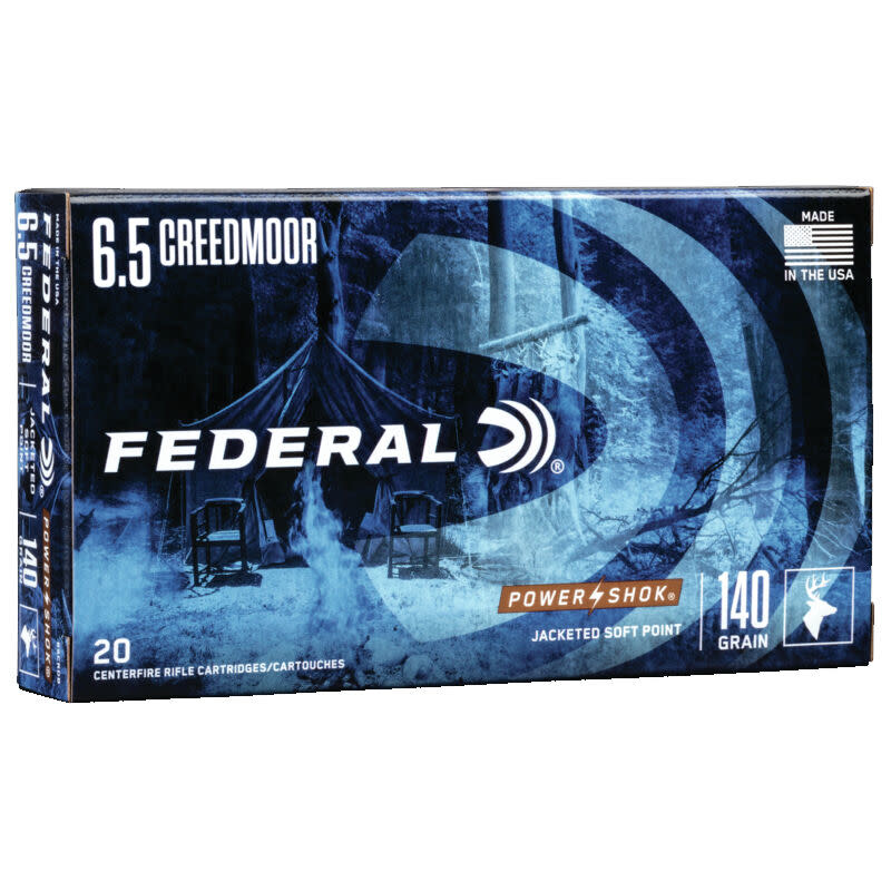 Federal 65CRDB Power-Shok Rifle Ammo 6.5 CREED, SP, 140 Grains, 2750fps ...