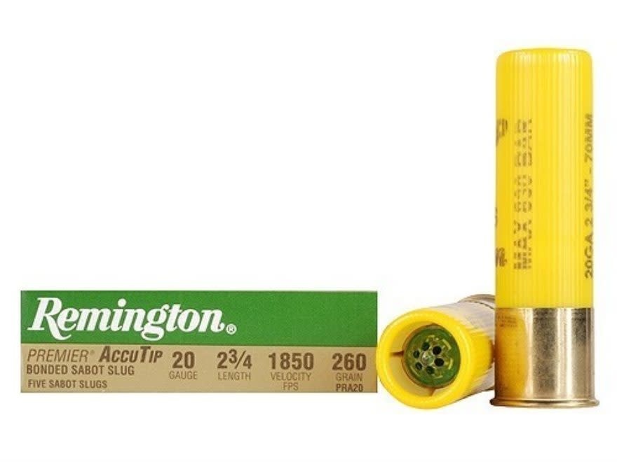 Remington PRA20 Premier Accutip Bonded Sabot Slugs 20 GA, 2-3/4 in, 19 ...