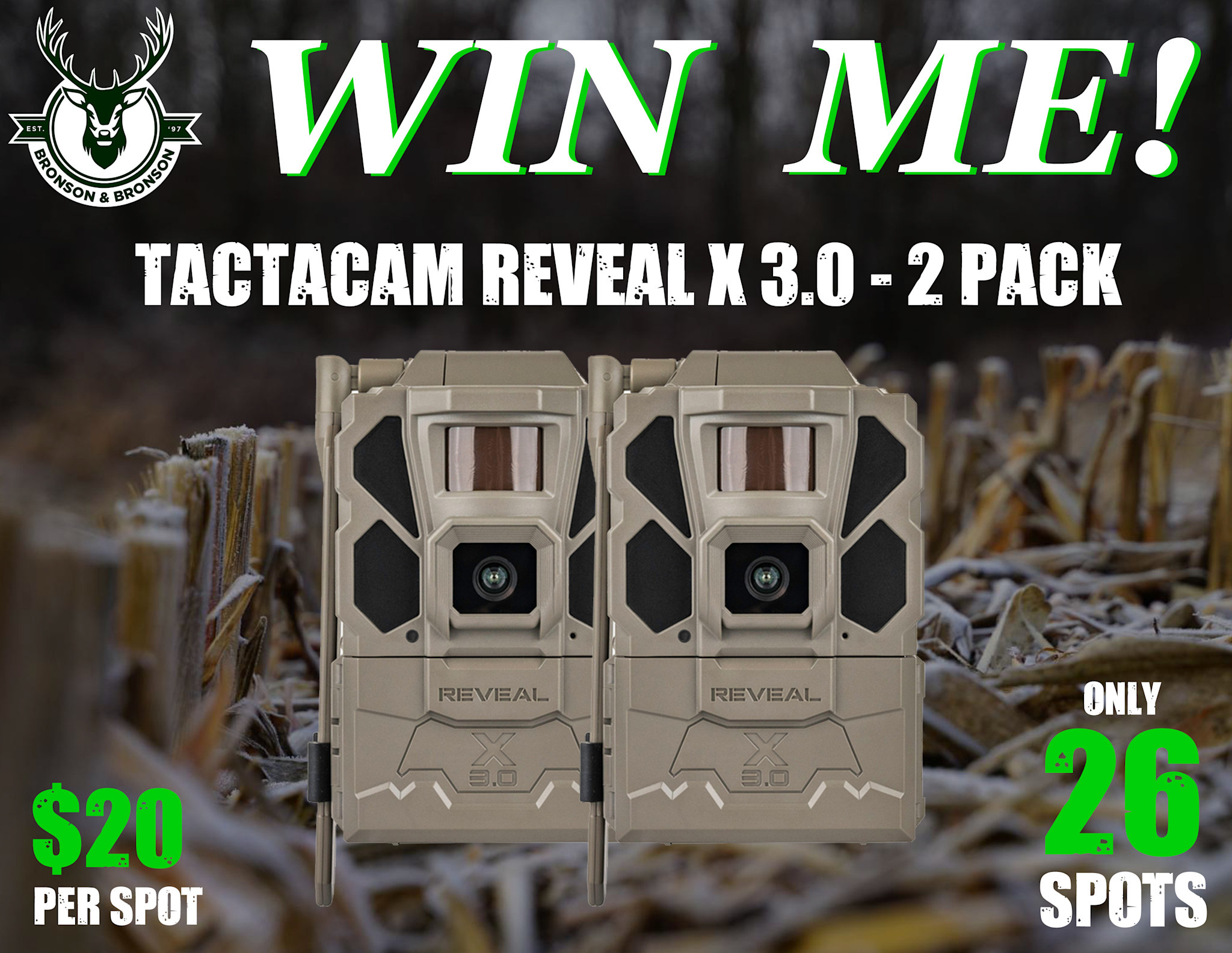 DRAW #1820 - WIN ME - Tactacam Reveal X 3.0 - 2 Pack! ROUND 13 ...