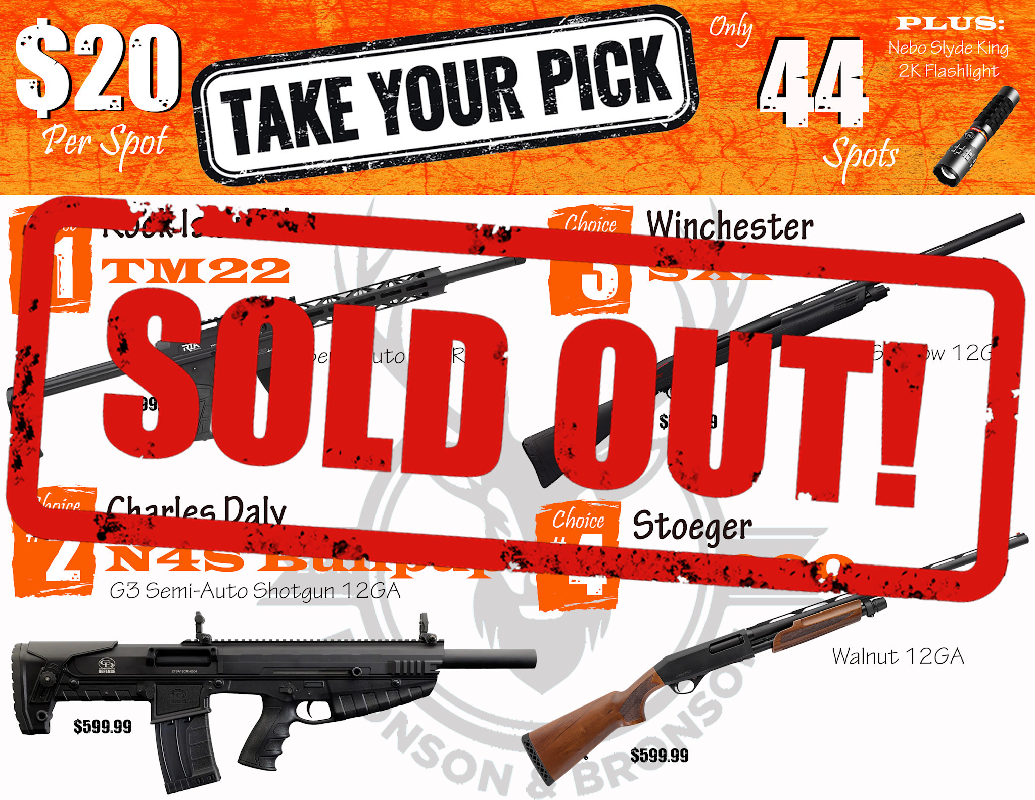 DRAW #1819 - Take Your Pick - Rock Island Armory, Charles Daly ...