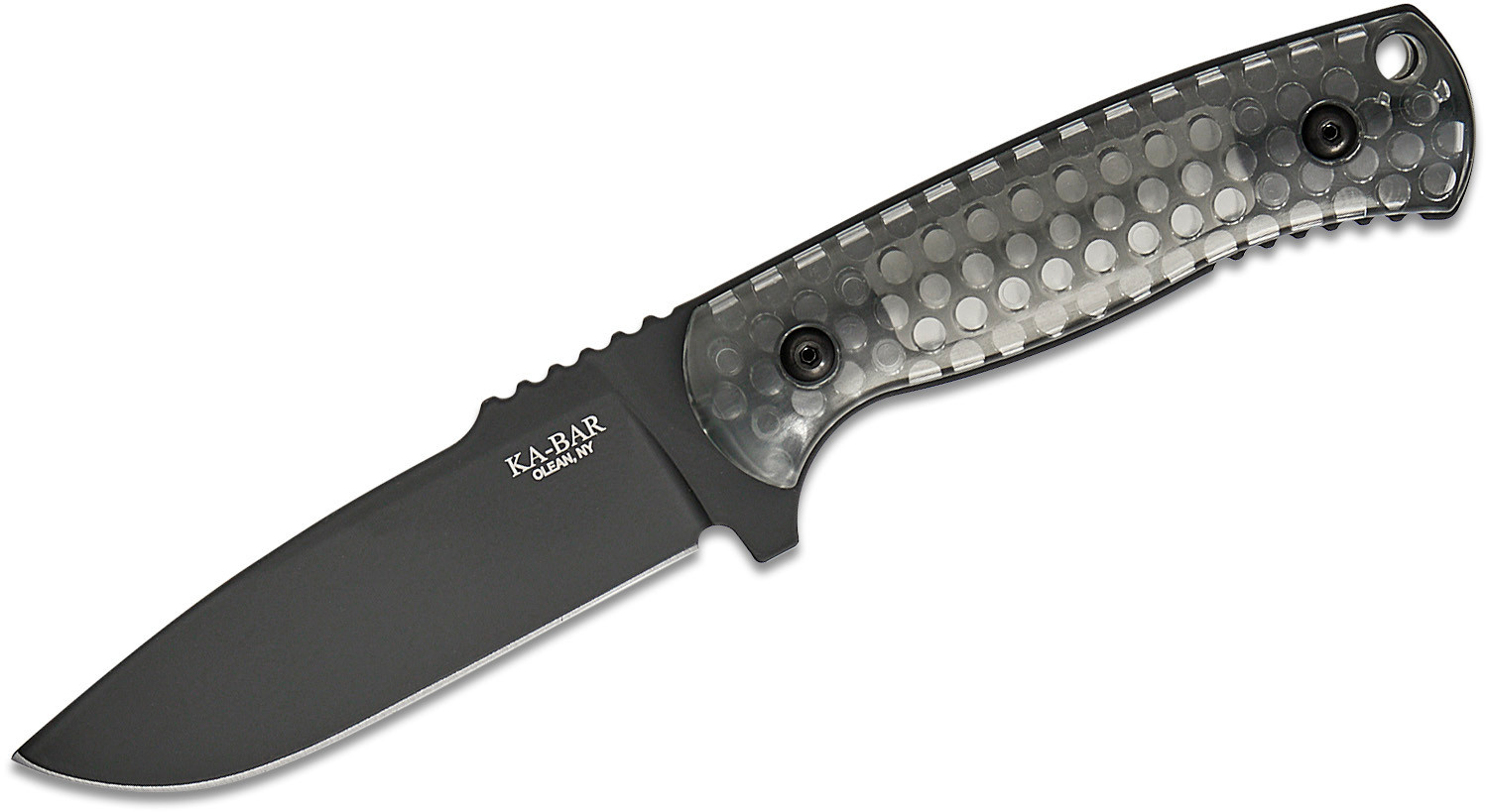 KA-BAR Les George Cool Name Fixed Blade 4.25" 1095 Cro-Van Black Drop ...