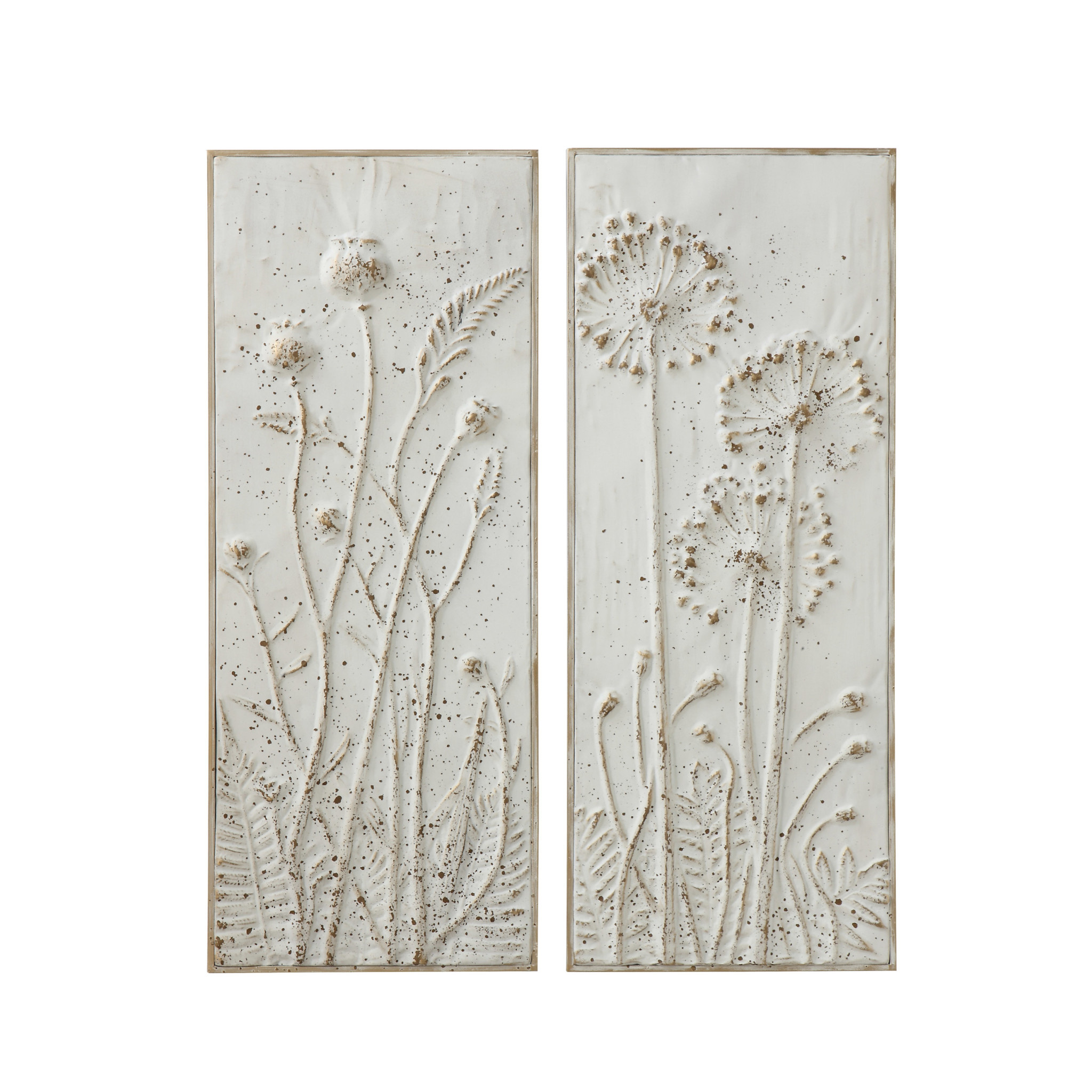 Distressed Metal Wall Art, Set of 2 - Rustic Roots