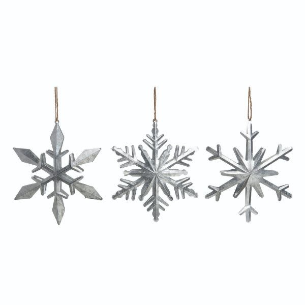 Metal Dimensional Snowflake Ornaments - Rustic Roots