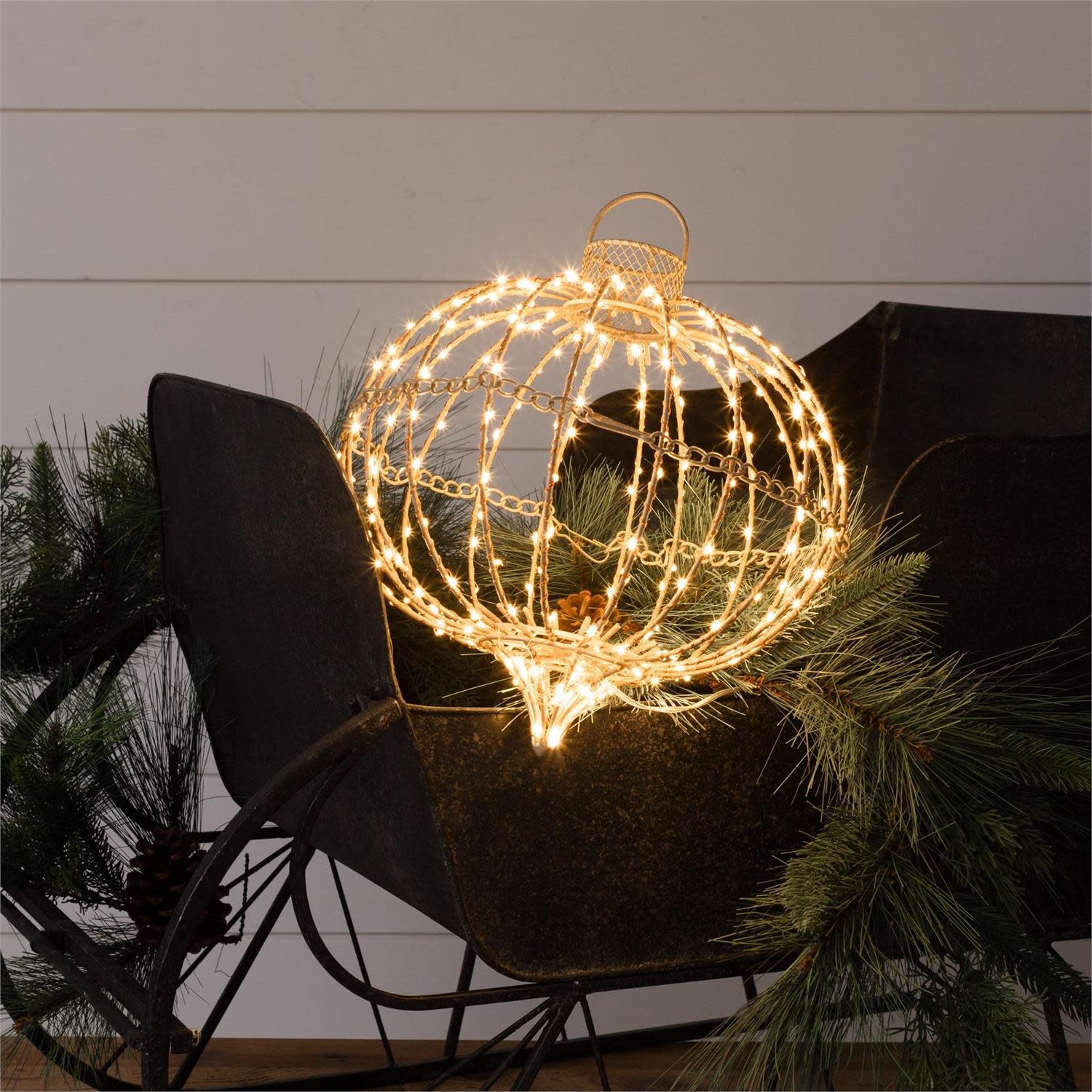 LED foldable lighted ornament - Rustic Roots